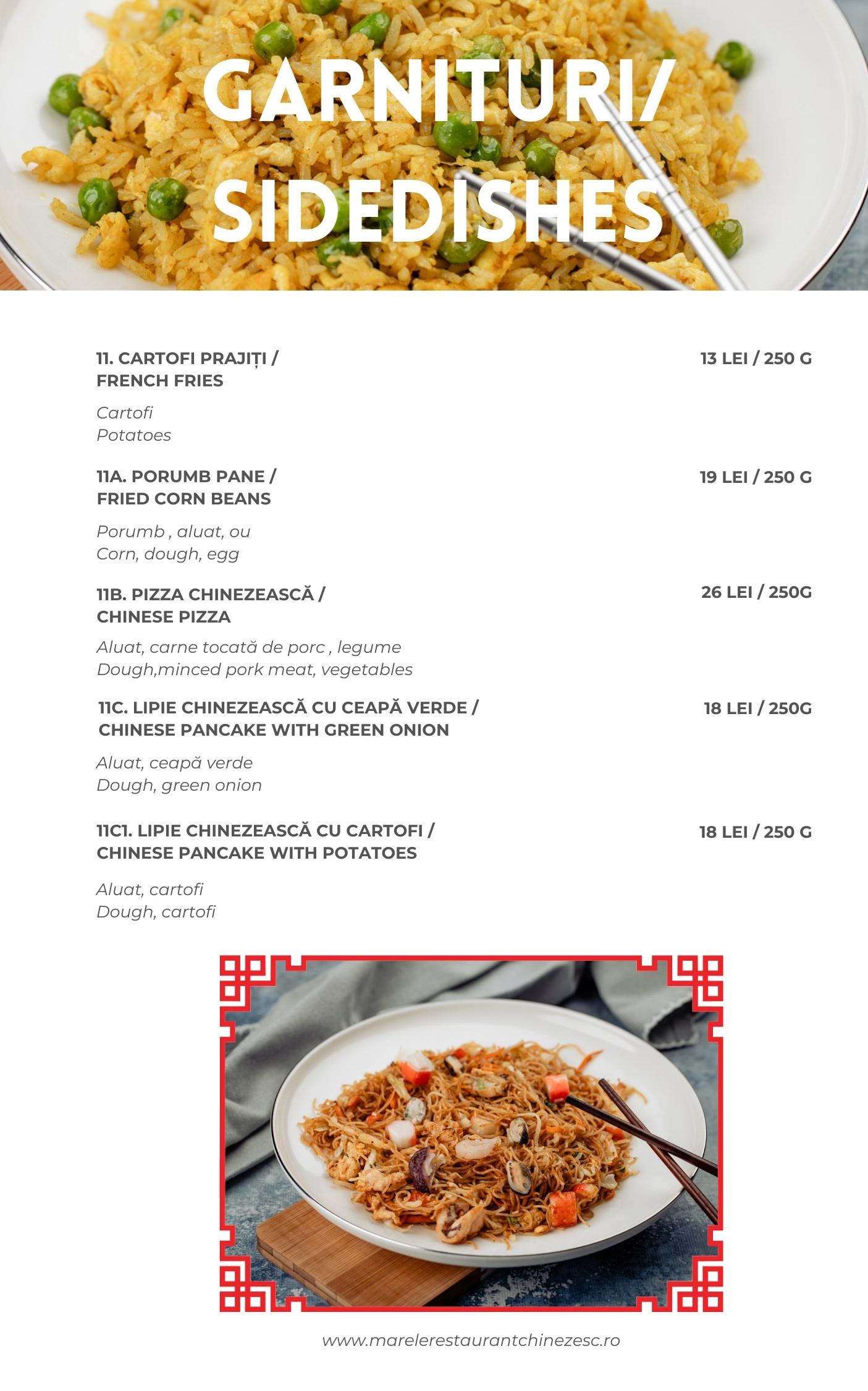 Meniu - Marele Restaurant Chinezesc